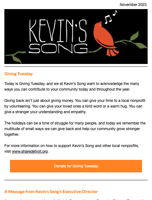 Kevin's Song Homepage - Kevin's Song